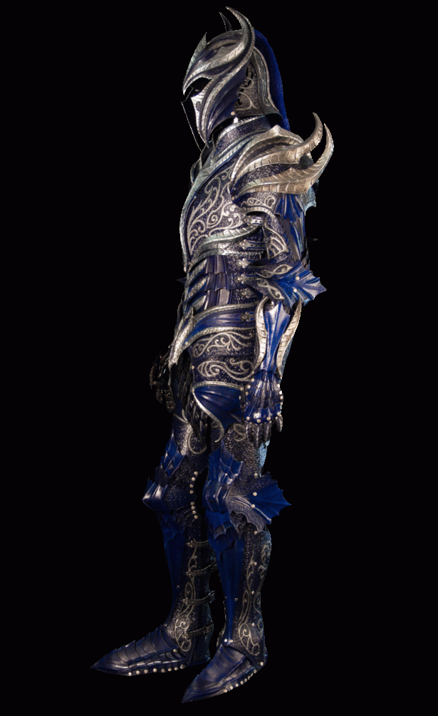 Gallery - Sapphire Knight - Custom Leather Armor - Prince Armory