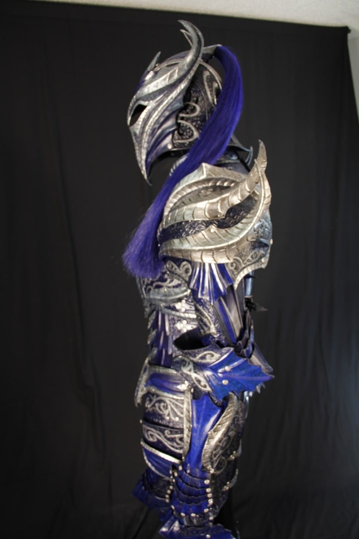 Gallery - Sapphire Knight - Custom Leather Armor - Prince Armory