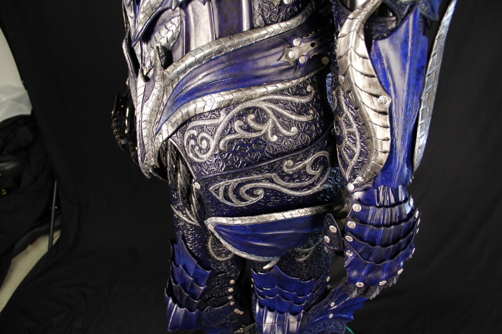 Gallery - Sapphire Knight - Custom Leather Armor - Prince Armory