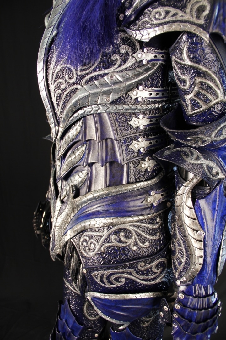Gallery - Sapphire Knight - Custom Leather Armor - Prince Armory